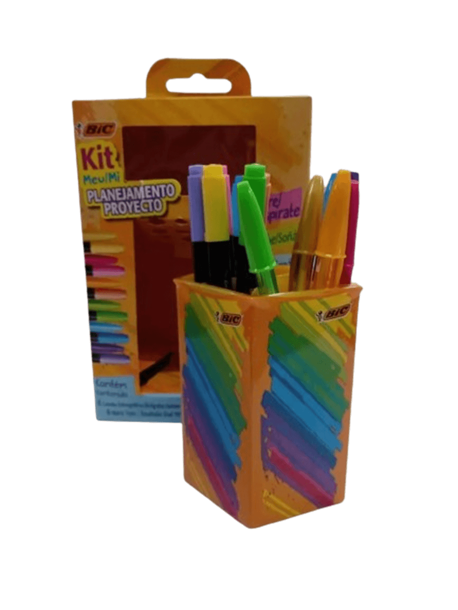 Kit Meu Planejamento Com 12 Canetas + Copo 934794 - Bic – Jessica Presentes